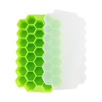China Food Grade Ice Cube Silicone Molds Trays BPA Free Honeycomb Shape 37 Cell for sale