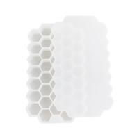 China Food Grade Ice Cube Silicone Molds Trays BPA Free Honeycomb Shape 37 Cell for sale