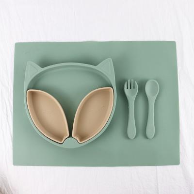 China Waterproof Non Slip Silicone Baby Bowl Set With Customized Logo for sale