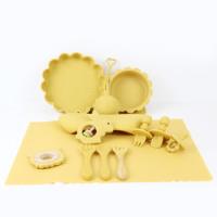 China 1Set 8 Pcs Silicone Baby Feeding Set Sustainable Pantone Color for sale