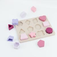 China Geometric Shape Silicone Puzzle BPA Free Eco Friendly For Kids Education for sale