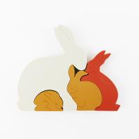 China Bunny Rabbit Silicone Toddler Jigsaw Puzzle Eco Friendly For Baby for sale