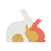 China Bunny Rabbit Silicone Toddler Jigsaw Puzzle Eco Friendly For Baby for sale