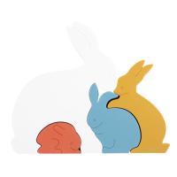 China Bunny Rabbit Silicone Toddler Jigsaw Puzzle Eco Friendly For Baby for sale