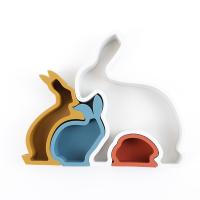 China Bunny Rabbit Silicone Toddler Jigsaw Puzzle Eco Friendly For Baby for sale
