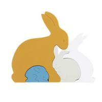China Bunny Rabbit Silicone Toddler Jigsaw Puzzle Eco Friendly For Baby for sale