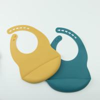 China Toddler Feeding Silicone Baby Bib BPA Free Soft With Food Catcher for sale