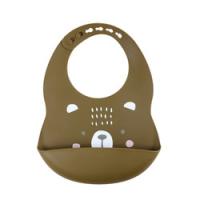 China Cacoon Cat Fox Printed Silicone Food Catcher Bibs For Toddler Breakfast Feedings for sale