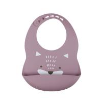 China Pantone Color Baby Silicone Bib Custom With Cute Animal Sloth Printing for sale