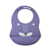 China Pantone Color Baby Silicone Bib Custom With Cute Animal Sloth Printing for sale