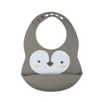 China Pantone Color Baby Silicone Bib Custom With Cute Animal Sloth Printing for sale