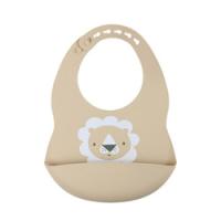 China Pantone Color Baby Silicone Bib Custom With Cute Animal Sloth Printing for sale