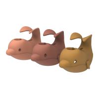 China Cute Custom Made Silicone , Bathtub Spout Cover With Rhino Dolphin Shape for sale