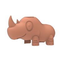China Pantone Colors Bathtub Water Spout Cover BPA Free Cartoon Cute Rhino Shape for sale