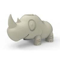 China Pantone Colors Bathtub Water Spout Cover BPA Free Cartoon Cute Rhino Shape for sale