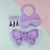 China Bow Knot Bpa Free Siliconee Baby Bib Waterproof Food Grade Adjust Size for sale
