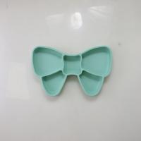 China Custom Silicone Suction Baby Feeding Bow Plate BPA Free Food Grade for sale