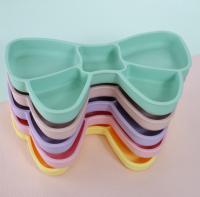 China Custom Silicone Suction Baby Feeding Bow Plate BPA Free Food Grade for sale