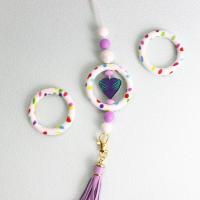 China 100% Safe Silicone Beads LOW MOQ  printed pattern o ring focals for DIY Crafts keychain Making for sale