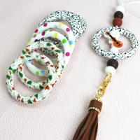 China Silicone printed O Ring Beads for All People Usage DIY keychain or other decoration for sale