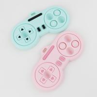 China Baby Teething Products - Washable Various Colors custom cute cartoon player controller shape silicone teethers toys for sale