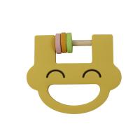 China BPA Free Silicone Teether for Teething Baby Care food grade soothing silicone rattle toys for sale