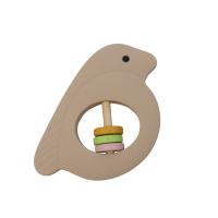 China BPA Free Silicone Teether for Teething Baby Care food grade soothing silicone rattle toys for sale