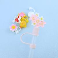 China Custom 8mm 10mm 12mm 14mm 15mm Silicone Straw Cover to fit  different material straw  silicone charms for sale