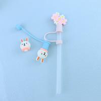 China Custom 8mm 10mm 12mm 14mm 15mm Silicone Straw Cover to fit  different material straw  silicone charms for sale