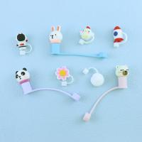 China Custom 8mm 10mm 12mm 14mm 15mm Silicone Straw Cover to fit  different material straw  silicone charms for sale