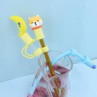 China Custom 8mm 10mm 12mm 14mm 15mm Silicone Straw Cover to fit  different material straw  silicone charms for sale