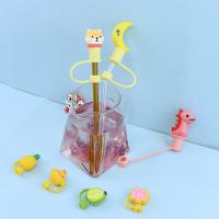 China Non-toxic Different Material Size Straw / Sippy Topper charms silicone straw cover for sale