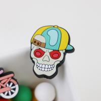 China Custom halloween skull pumpkins Silicone Focal Bead for DIY pens keychains for sale