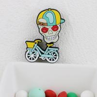 China Custom halloween skull pumpkins Silicone Focal Bead for DIY pens keychains for sale