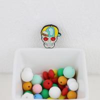 China Custom halloween skull pumpkins Silicone Focal Bead for DIY pens keychains for sale