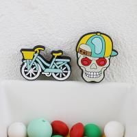 China Custom halloween skull pumpkins Silicone Focal Bead for DIY pens keychains for sale