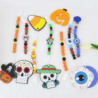 China Hot selling Halloween Silicone Focal Beads  for baby DIY teething keychains for sale