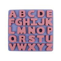 China Custom logo Silicone educational toys alphabate 26 letters silicone Puzzle BPA Free Eco Friendly For children for sale