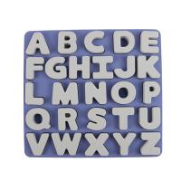 China Custom logo Silicone educational toys alphabate 26 letters silicone Puzzle BPA Free Eco Friendly For children for sale