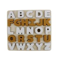China Custom logo Silicone educational toys alphabate 26 letters silicone Puzzle BPA Free Eco Friendly For children for sale