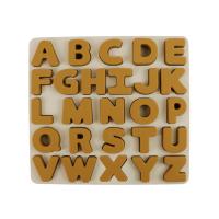 China Custom logo Silicone educational toys alphabate 26 letters silicone Puzzle BPA Free Eco Friendly For children for sale