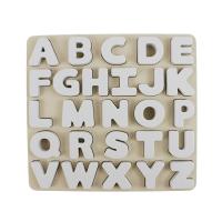 China Custom logo Silicone educational toys alphabate 26 letters silicone Puzzle BPA Free Eco Friendly For children for sale