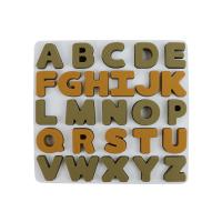 China Custom logo Silicone educational toys alphabate 26 letters silicone Puzzle BPA Free Eco Friendly For children for sale