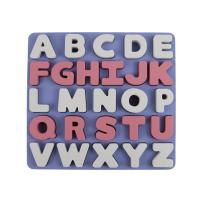 China Custom logo Silicone educational toys alphabate 26 letters silicone Puzzle BPA Free Eco Friendly For children for sale