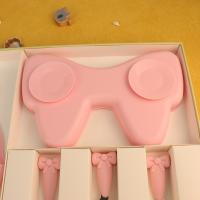 China Multi Colored Silicone Microwave Safe Toddler Plates With Bow Knot Girl Feeding Set for sale