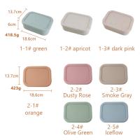 China Stackable Silicone Bowl With Lid Cover Lunch Box Bento Set Microwave Safe for sale