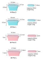 China Stackable Silicone Bowl With Lid Cover Lunch Box Bento Set Microwave Safe for sale