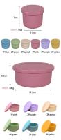 China Stackable Silicone Bowl With Lid Cover Lunch Box Bento Set Microwave Safe for sale