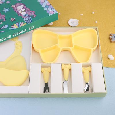 China FDA-Approved Silicone Tableware Set Gift Box- Heat Resistant And Anti-Slip for sale