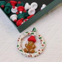 China Silicone O Ring Beads Safe And Non-Toxic Silicone 3D Christmas Hat Beads for sale